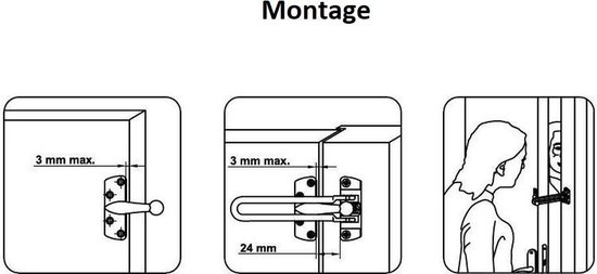 Kierstandhouder Zilver | Deurbegrenzer | Raambegrenzer Veiligheid ...