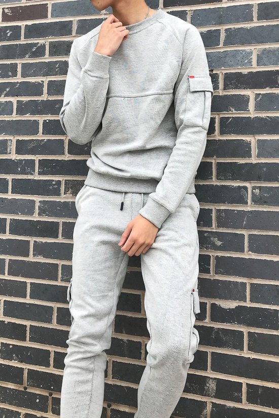 Grijs Trainingspak heren - Cargo - Tracksuit heren - Joggingpak heren ...