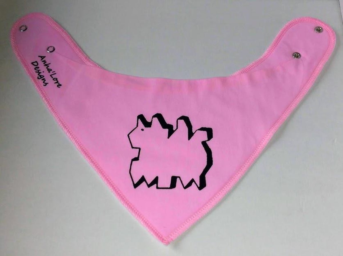 Anha'Lore Designs - Hazel - Bandana slab - Roos/zwart | bol.com
