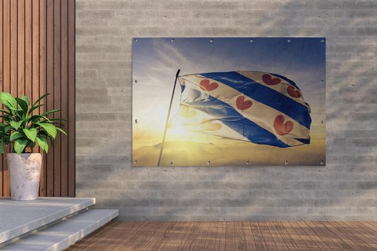 Décoration murale Frise - Soleil - Drapeau frison - 180x120 cm - Poster ...