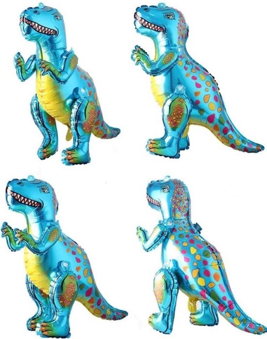 Dino ballon-blauw- 62x49x70 cm - Ballonnen - Dino feest - Thema feest ...