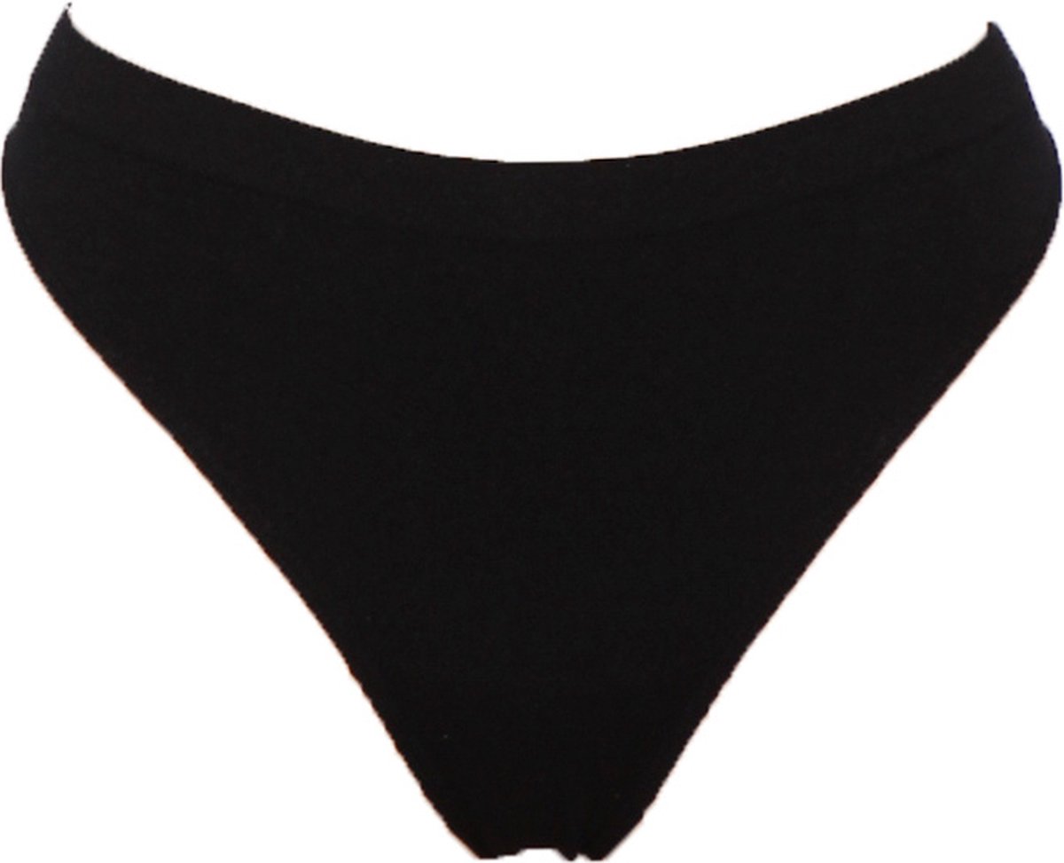 Perini dames string microfiber - S - Zwart | bol