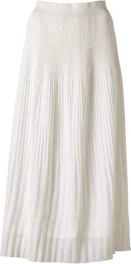 Dames wijde plisse rok offwhite lang brede band | Maat XL | bol