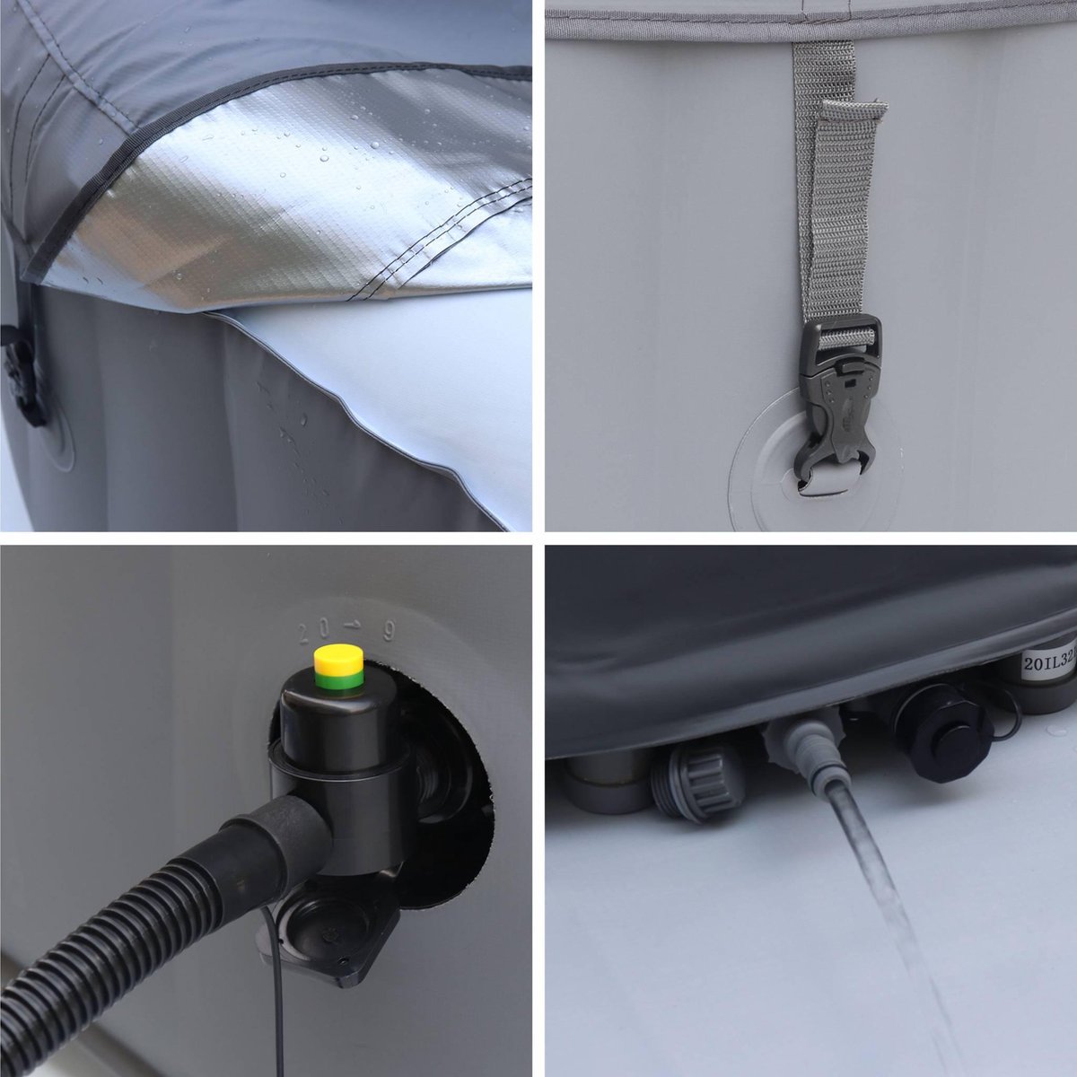 sweeek - Mspa lite opblaasbare spa fjord 6, 185x185cm | bol