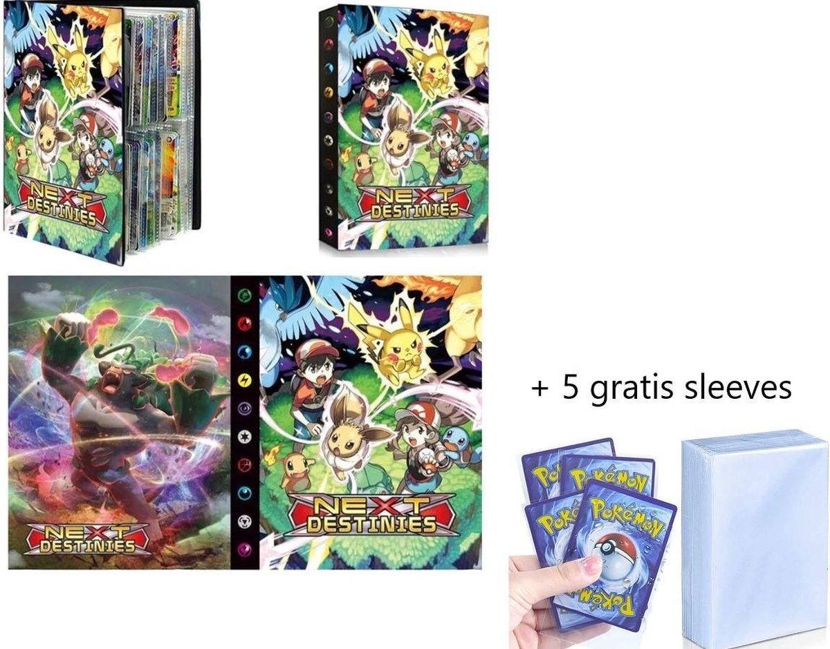 Verzamelmap + 5 gratis sleeves – Geschikt Voor pokemon kaarten – 240 ...