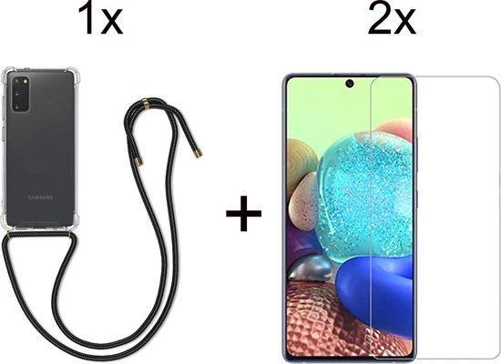 Samsung S20 FE hoesje - Samsung Galaxy S20 FE hoesje met koord transparant shock proof... | bol.com