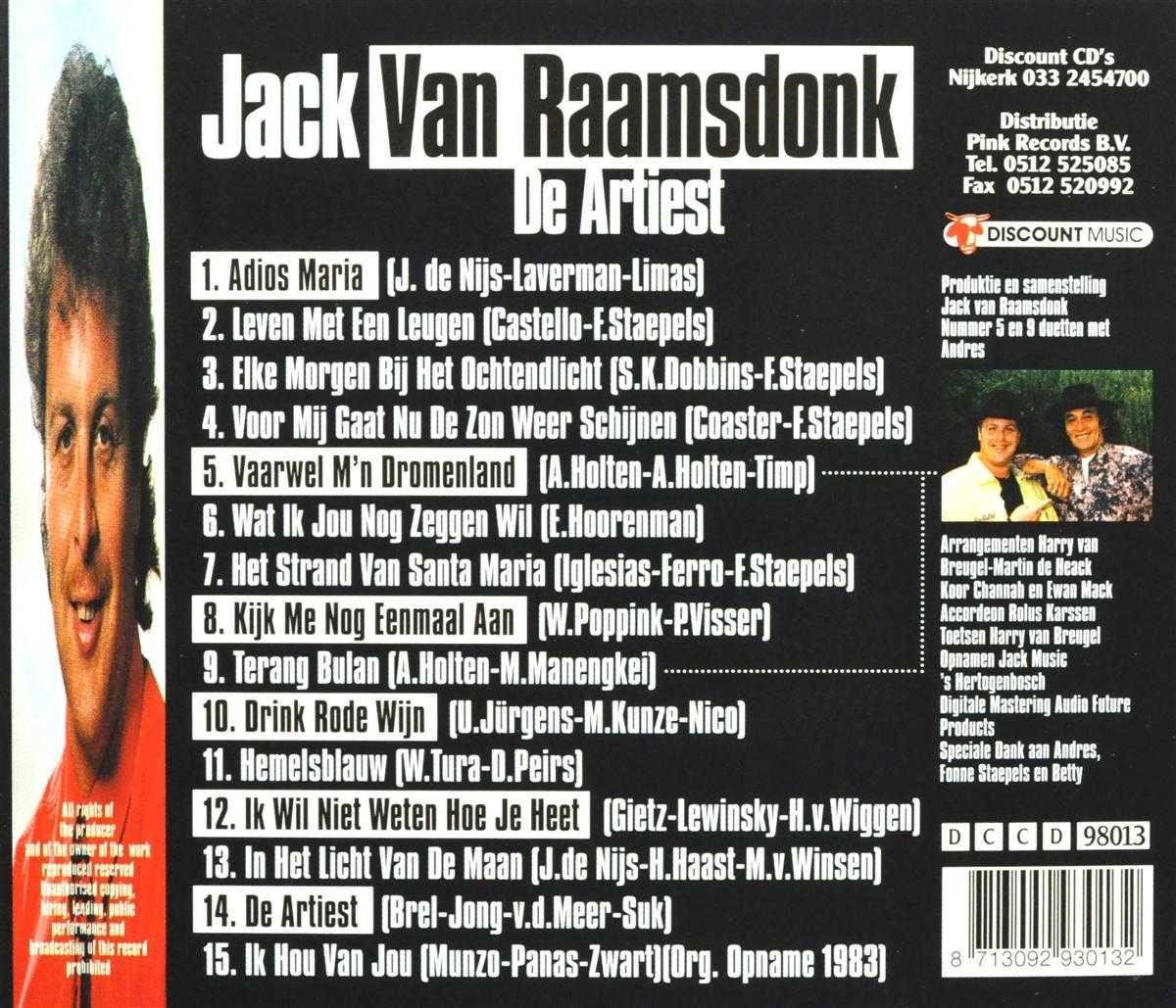 Jack Van Raamsdonk - De Artiest (CD), Jack van Raamsdonk | CD (album ...