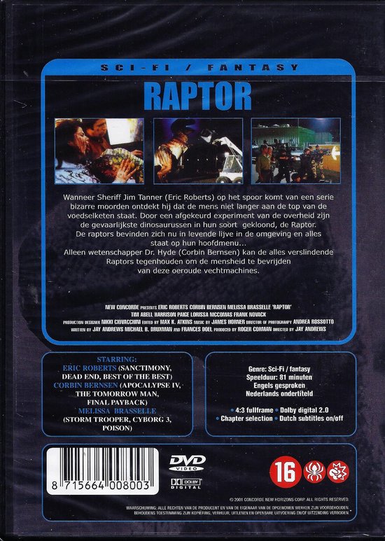 Speelfilm - Raptor (Dvd), Melissa Brasselle | Dvd's | bol