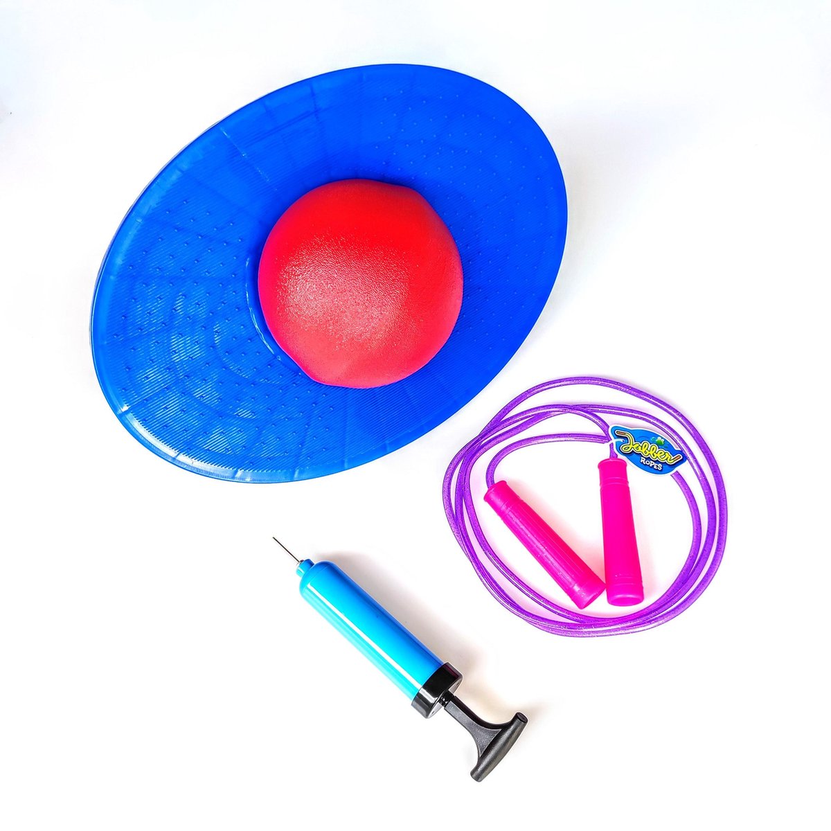 Jobber Toys - SET Glitter Springtouw + Lolobal incl. pompje | bol.com