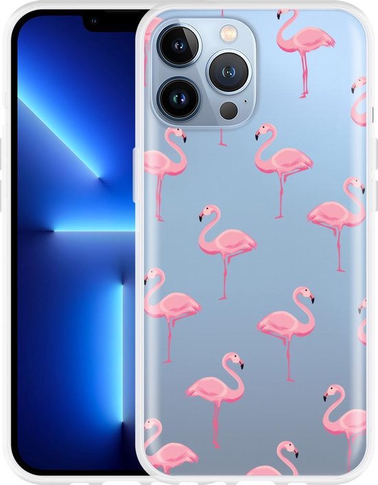 iPhone 13 Pro Max Hoesje Flamingo - Designed by Cazy | bol.com