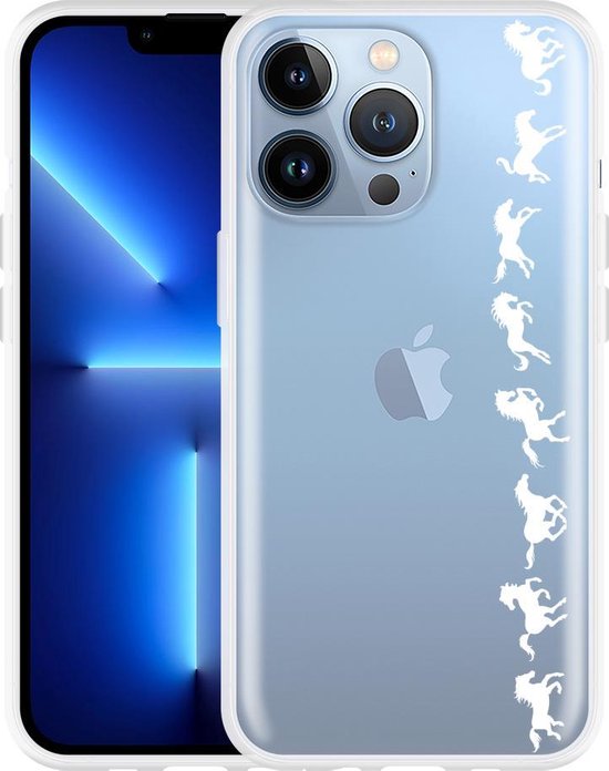 iPhone 13 Pro Hoesje Horses in Motion - Designed by Cazy | bol.com
