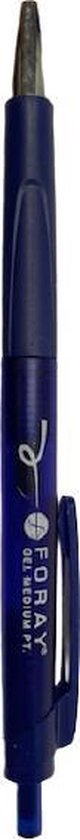 Foray Intrekbare Gelpennen Blauw 0.4mm Brede Grip / Medium Punt - 12 ...