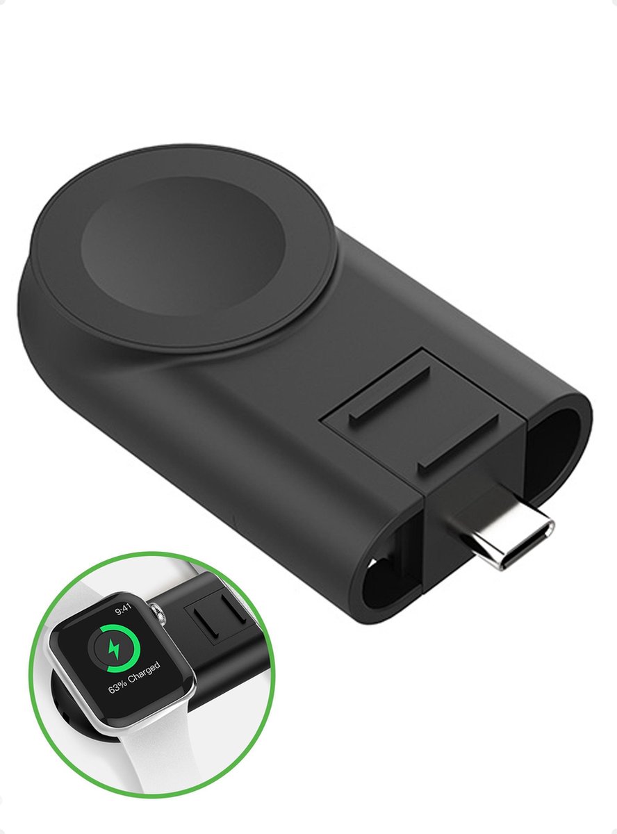 iSetchi Apple Watch Oplader (USB-C) Mini Meeneem Formaat – Serie 1 t/m ...