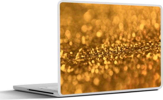 Laptop sticker - 14 inch - Gele glitters met een onscherpe achtergrond ...