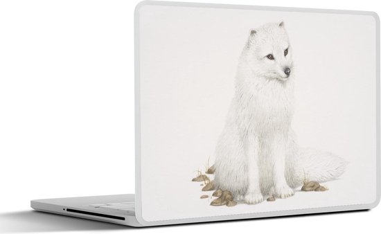 Laptop sticker - 13.3 inch - tekening van een poolvos | bol.com