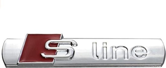 Emblème S line - Audi - Logo - badge - A3 - A5 - RS - chrome | bol.com