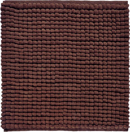 Axel Badmat Umber. | 60 x 60 cm | Bruin / Rood | Katoen / Polyester | bol