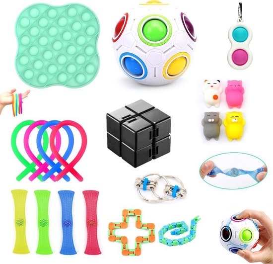 Fidget Toys pakket, Fidget Toys Box, Fidget Toy set, 33 stuks, Rainbow ...