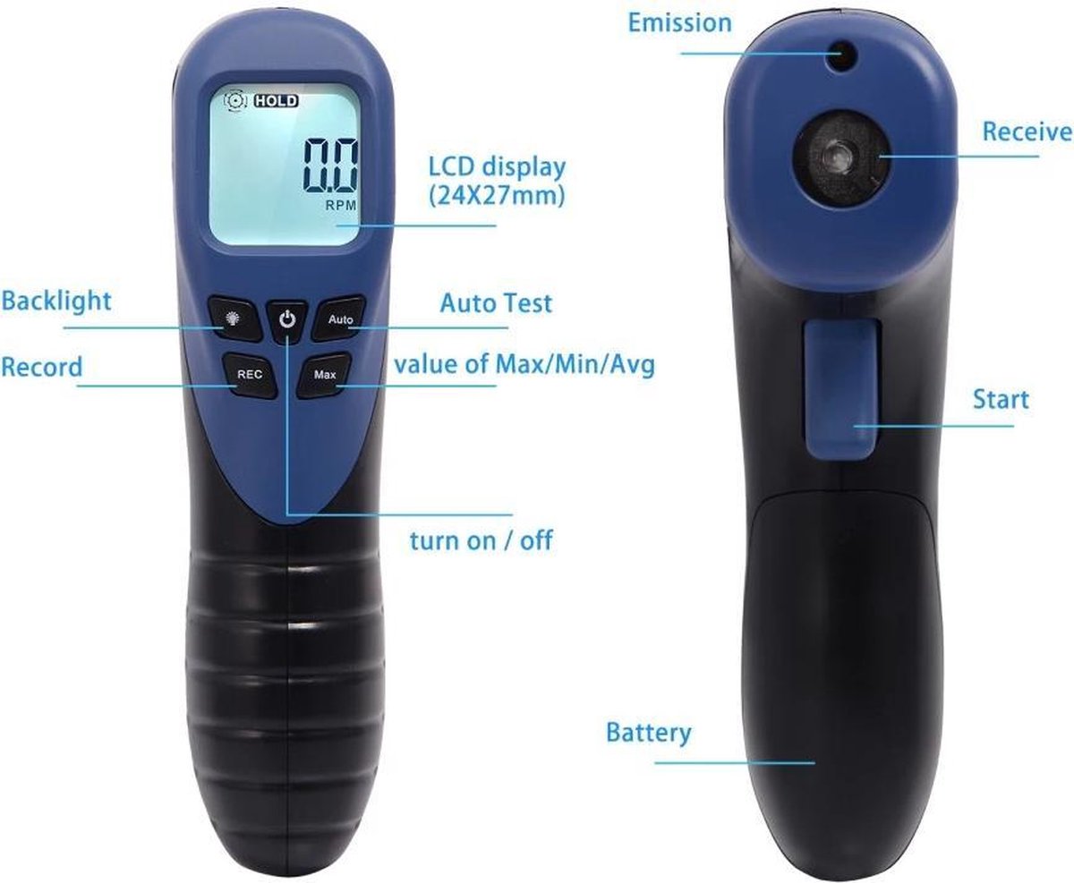 Digitale Tachometer - Toerentalmeter | bol.com