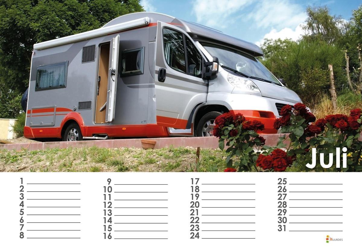 Cadeautip! Camper kalender 35x24 cm | Camper verjaardagskalender ...