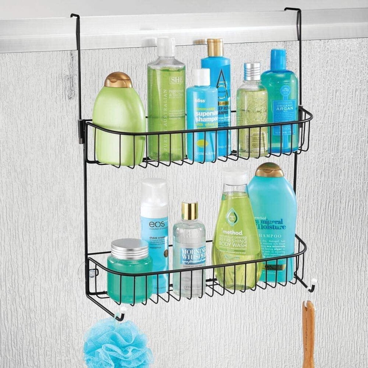 Support de douche - pour shampooing, savon, rasoirs et plus - suspendu ...
