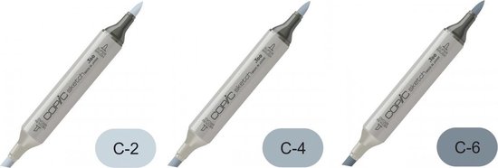 Copic markers set van 3 stuks C2 C4 en C6 | bol.com