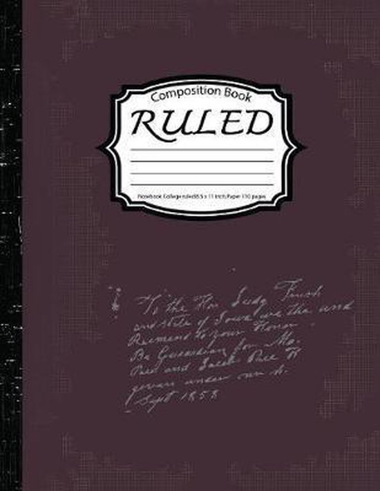 Ruled Composition: Notebook College ruled, Armerr Composition Book ...