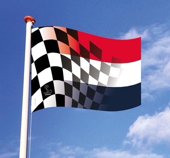 Finish Race/ Nederlandse geblokte vlag - 100 x 70 cm - Grand Prix ...