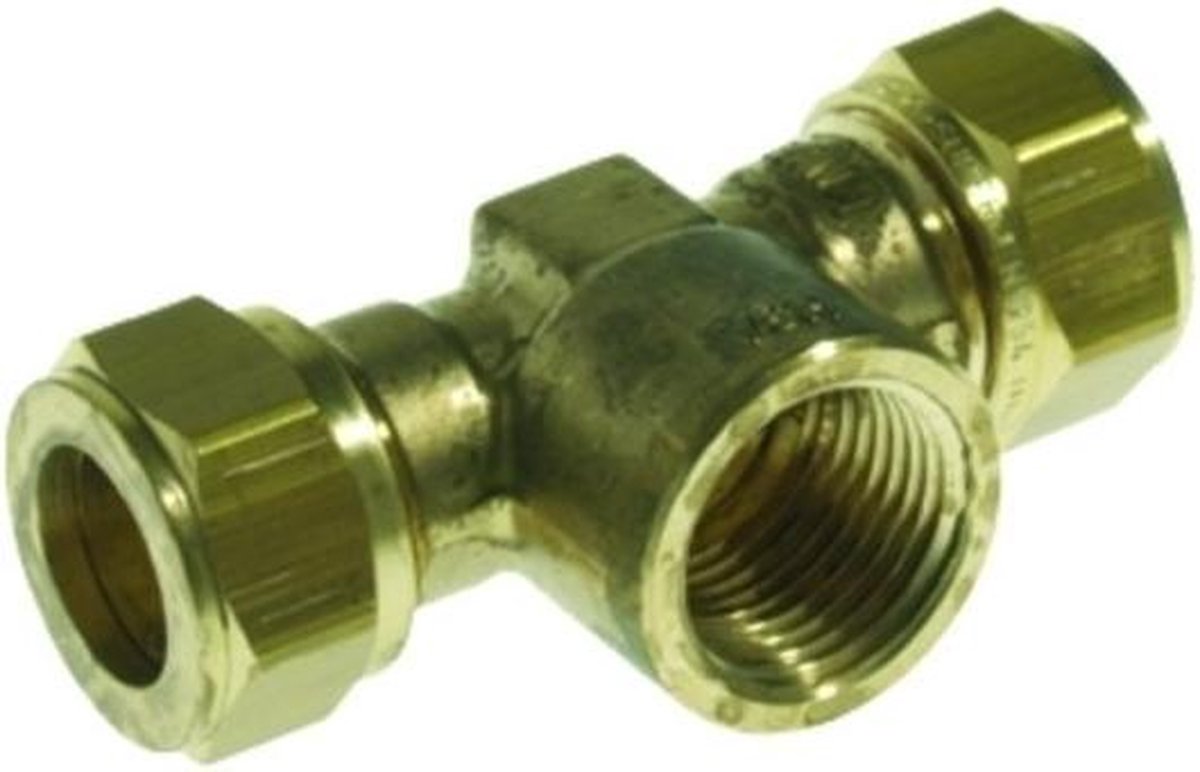 Vsh Knelfitting t stuk 15x1 2bi.x 15 mm knel sd1223 a 20 stuks messing | bol.com