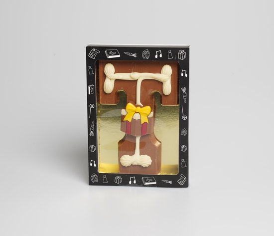 Luxe Gedecoreerde Melk Chocolade Letter T - 20 x 240 Gram | bol