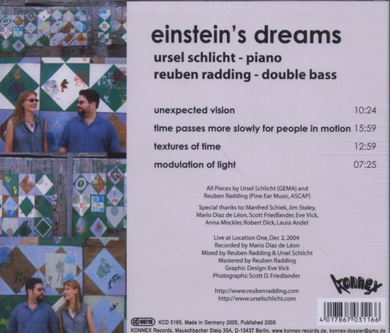 Ursel Schlicht & Rueben Radding - Einstein's Dreams (CD), Reuben ...