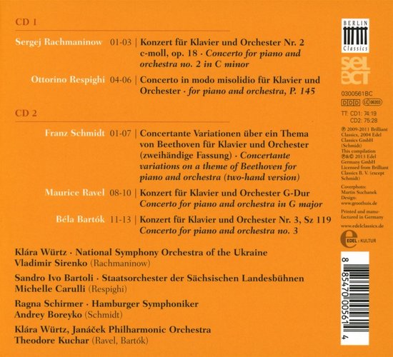 Ragna Schirmer & Klára Würtz - Great Piano Concertos (2 CD), Ragna Schirmer & Klara... | bol
