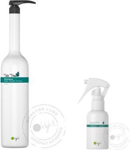 O’right Tea Tree Duo Shampoo 1L En Scalp Spray 50ml | Natuurlijke ...