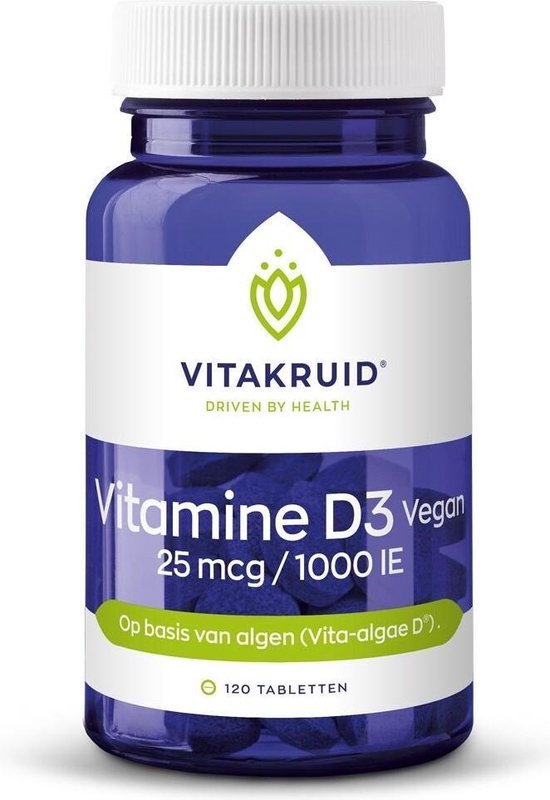 Vitakruid Vitamine D3 25 mcg Vegan 120 tabletten | bol.com