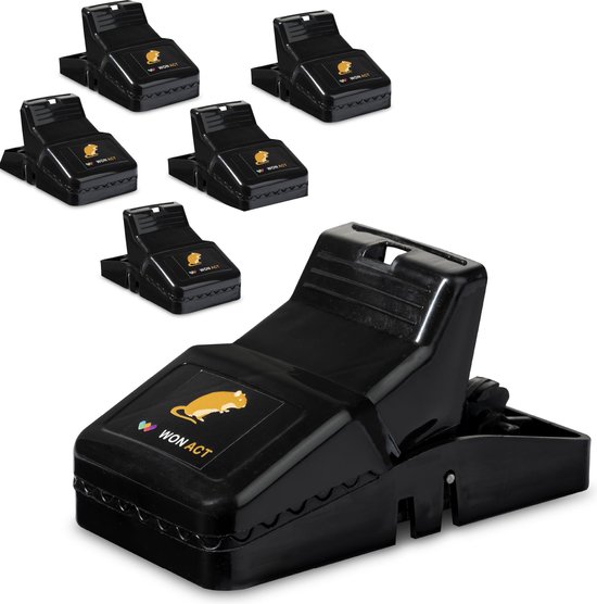 Wonact - Rattenval - Rattenklem - 6 stuks - Zwart kunststof - Voor ...