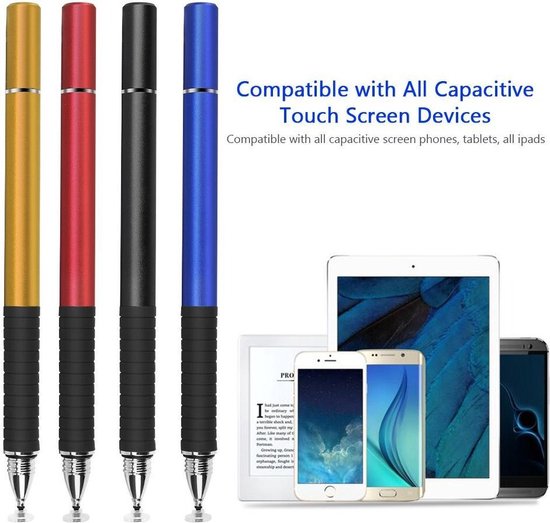 DrPhone SX Pro V6 Stylus Pen met Side Grip - Precision Disc Capacitief ...