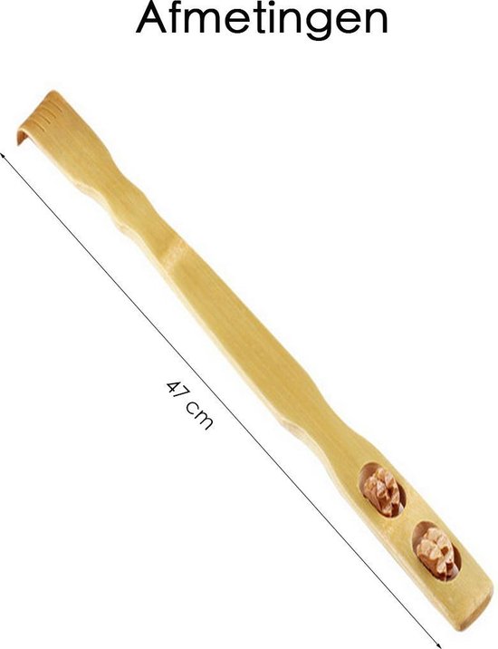 Ruggenkrabber - Houten rugkrabber - 47 cm lang met massagewieltjes ...