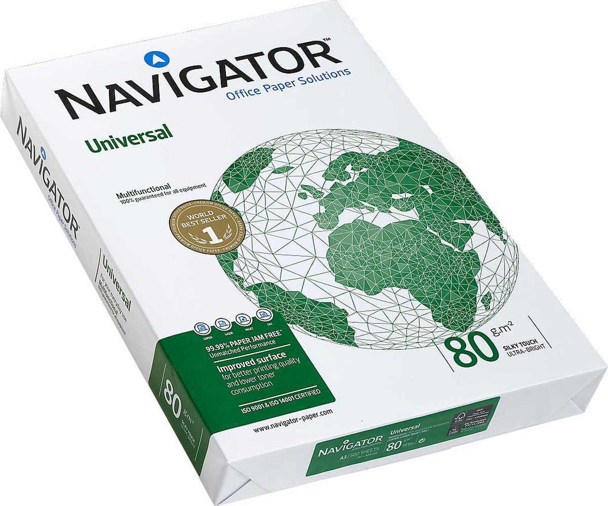 NAVIGATOR PAPIER A3 80G 500V | bol.com