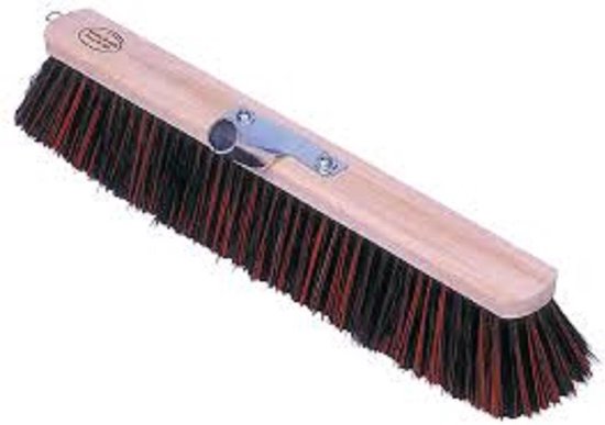 Straatveger - Bezem 60 cm - Met Steelhouder Metaal - Stevige ...