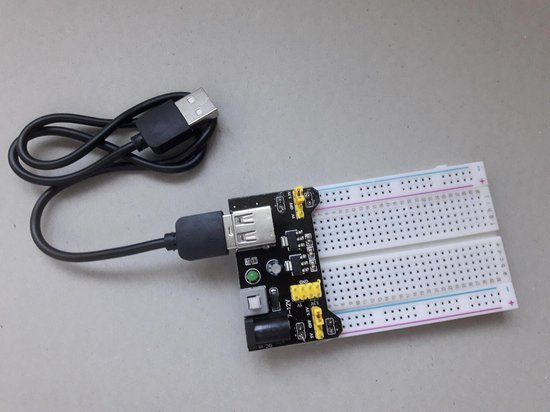 Combi Arduino breadboard 430 punten met voeding module 5V en kabel USB ...
