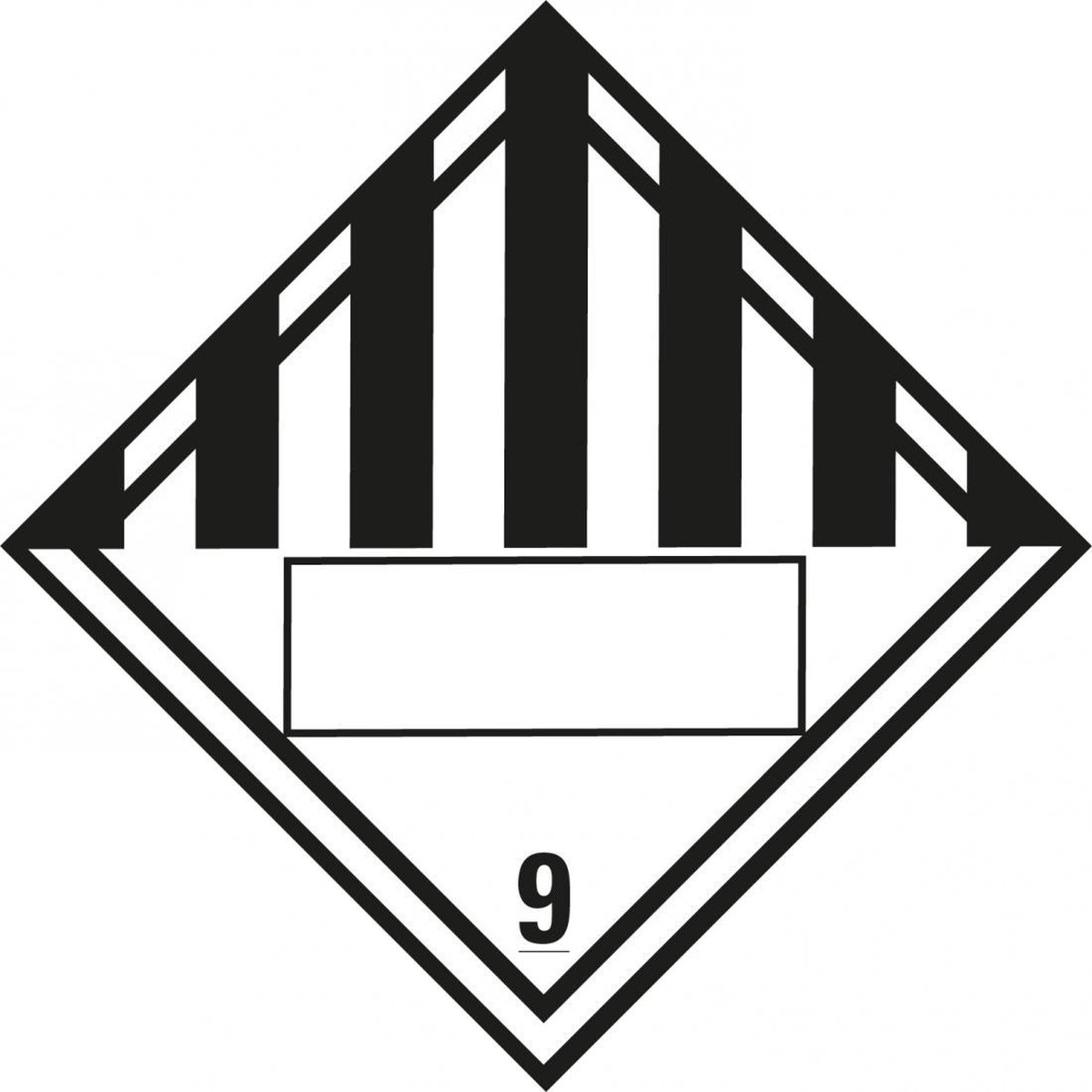 Beschrijfbare ADR klasse 9 sticker diverse gevaarlijke stoffen 300 x ...
