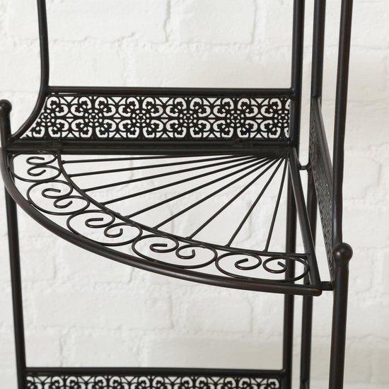 Rek - Hoek Rek - 160x52x25cm - Metaal - Landelijk - opklapbaar - Zwart ...