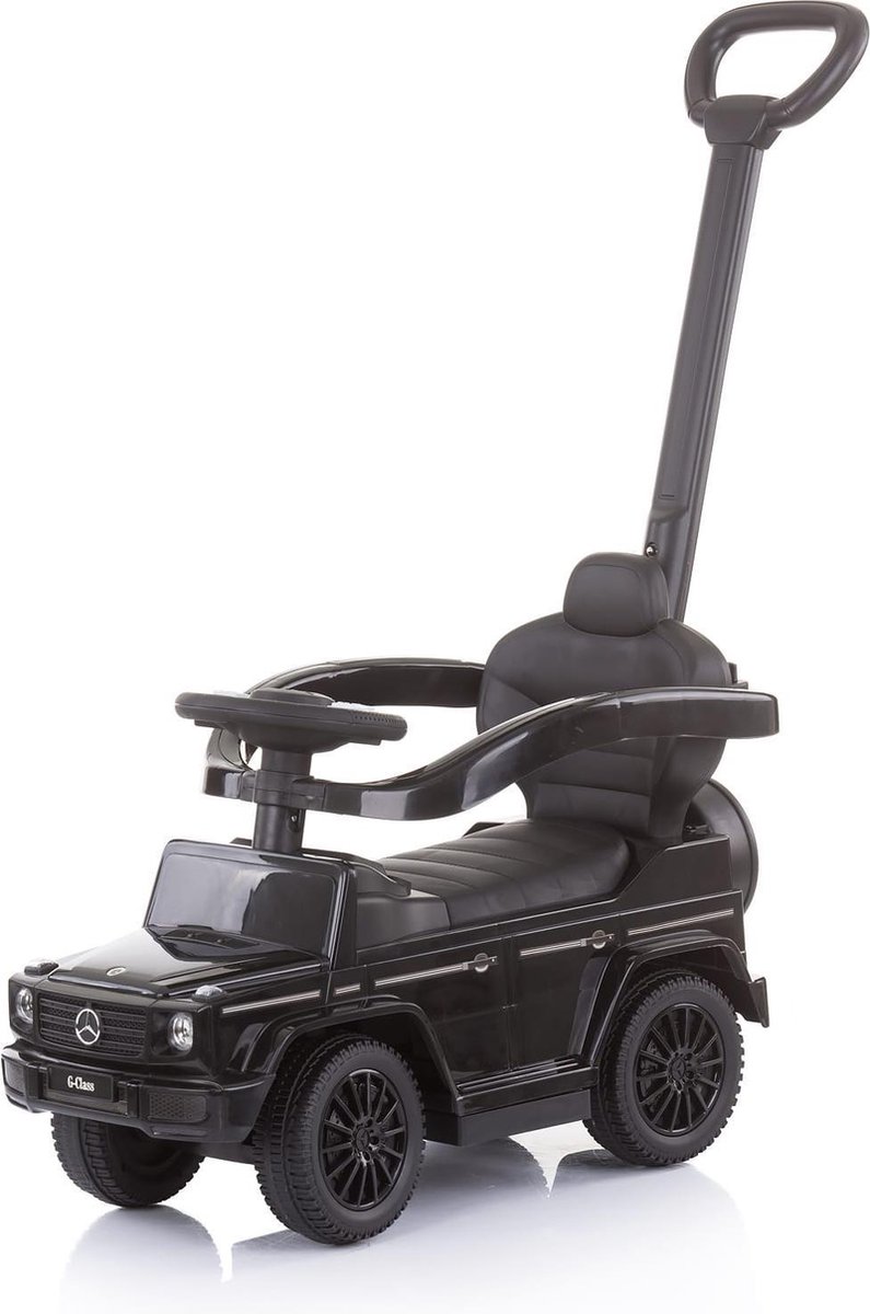 Loopauto Mercedes G350 zwart, 3 in 1 met duwstang en luifel | bol.com