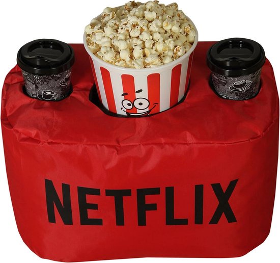 Netflix Kussen inclusief Popcorn houder - popcorn bucket emmer & 2 ...