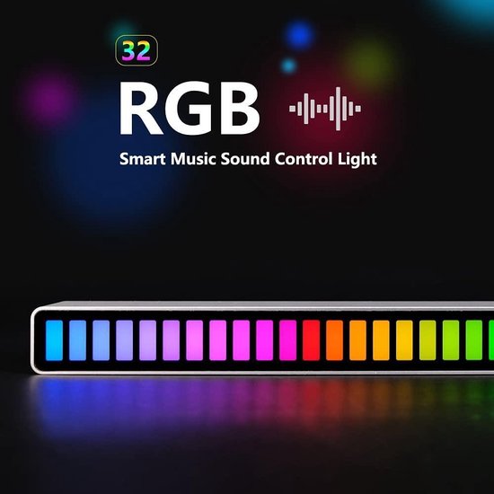 Lio® Geluid Gevoelige RGB Led Balk - Met Batterij - USB-C Oplaadbaar ...