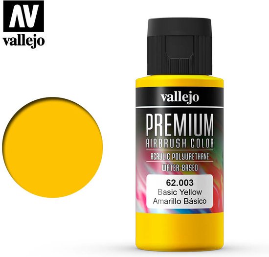 Premium Color Basic Yellow - 60ml - Vallejo - VAL-62003 | bol.com