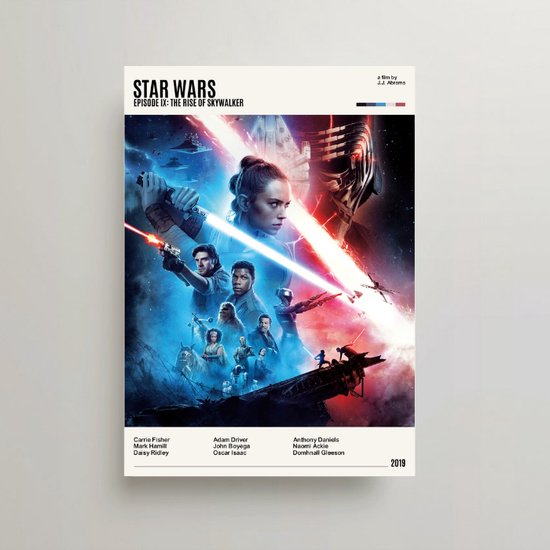 Star Wars Poster - Episode IX The Rise of Skywalker Poster - Minimalist ...