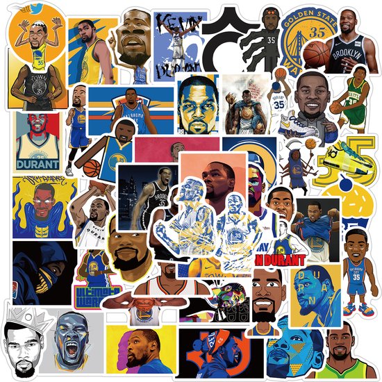 Kevin Durant Stickers - NBA Basketball - set 50 stuks - Laptop Stickers ...