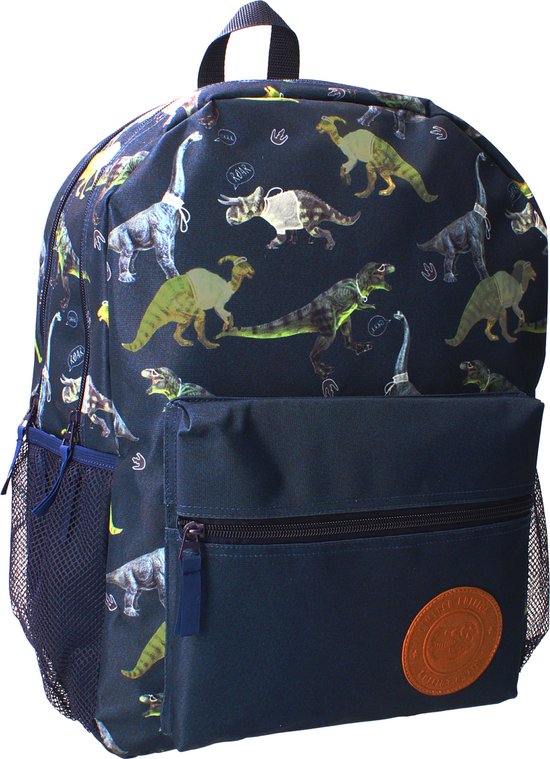 Skooter Dino Jokes - Rugzak - Schooltas jongen - Blauw - Dino | bol
