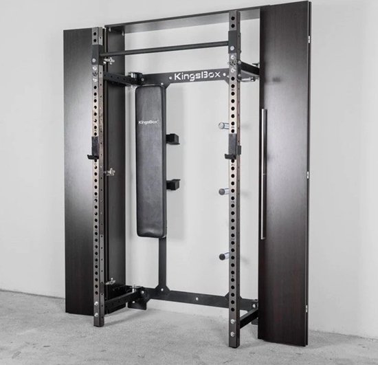 KingsBox Royal Closet Gym - Inklapbaar fitnessrek ingebouwd in een kast ...